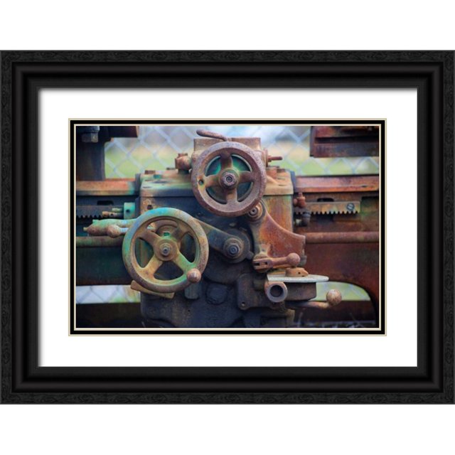 Norm Stelfox 14x11 Black Ornate Wood Framed with Double Matting Museum ...