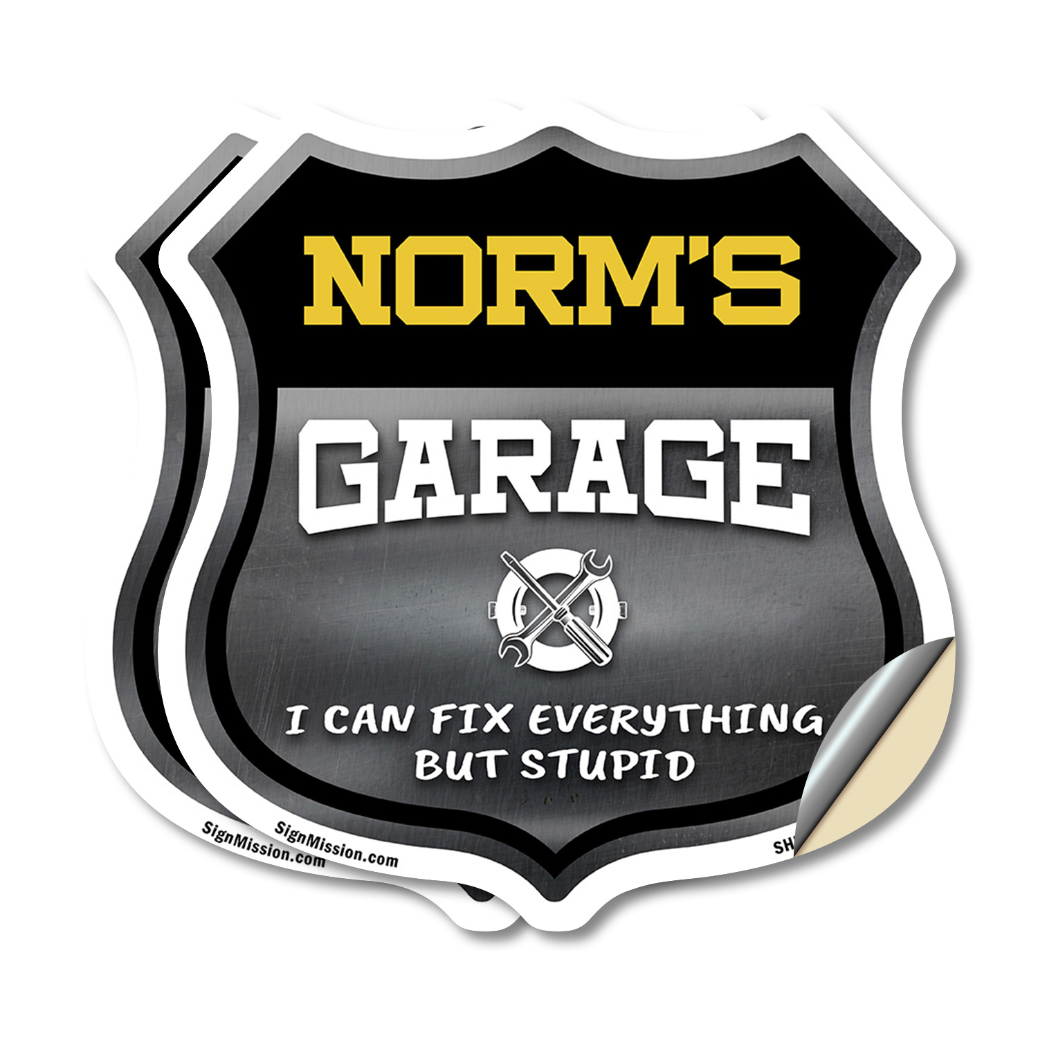 Norm's Garage I Can Fix Everything But Stupid (2 Pack) 12 inch X 12 ...