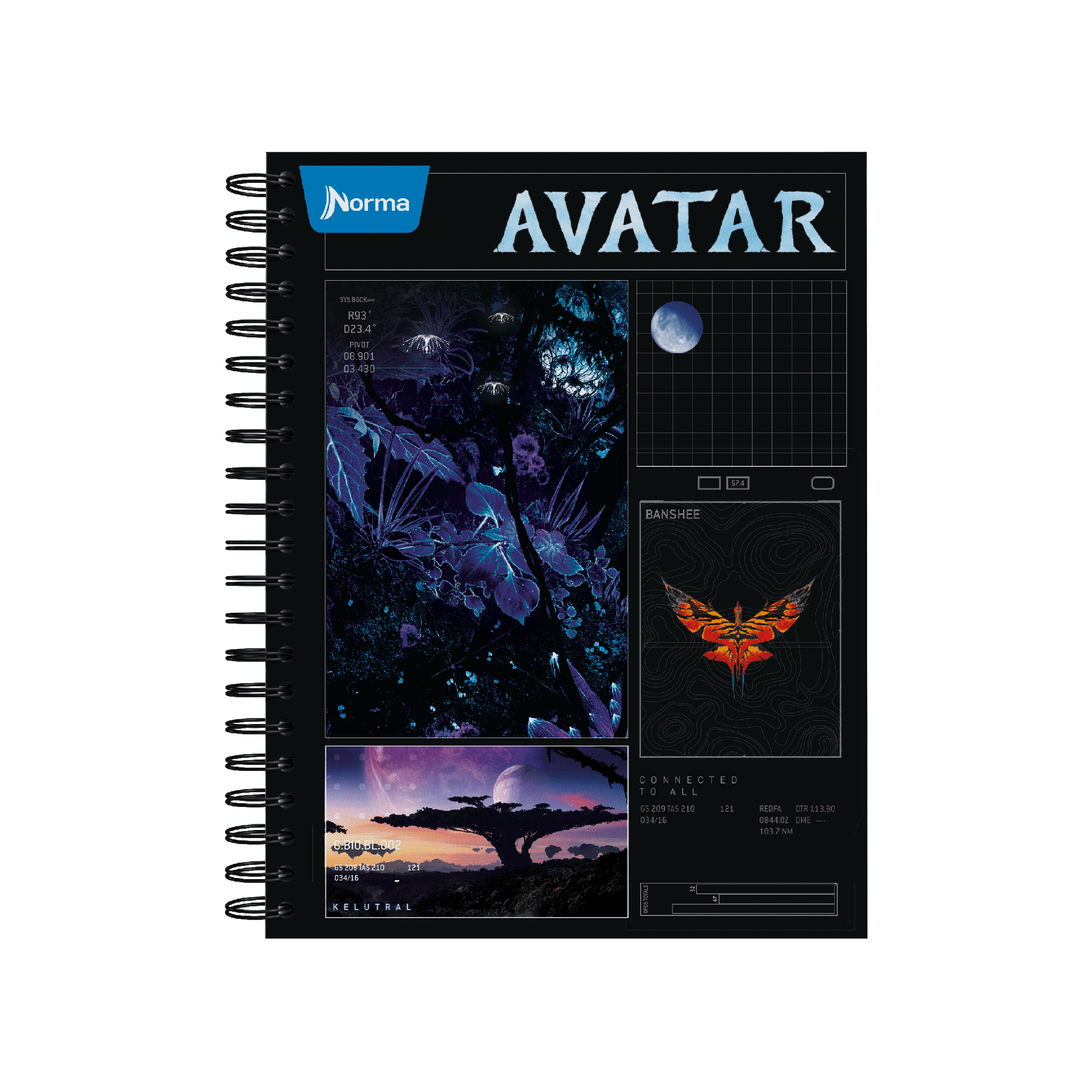 Norma Avatar DB Large Wide Rule Spiral Notebook 9" x 11" Multicolor 200 ...
