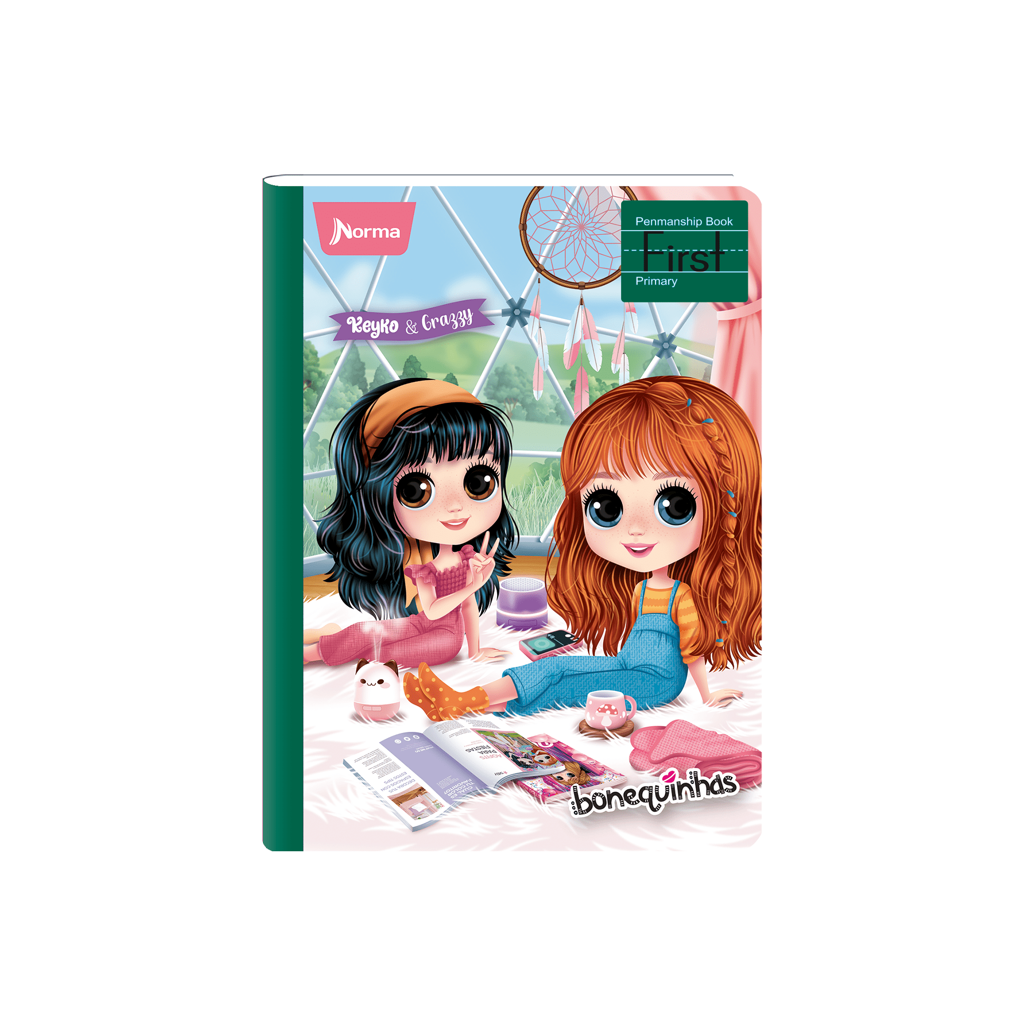 Norma Bonequinhas D Mid Penmanship First Composition Notebook 7" x 9.8 ...