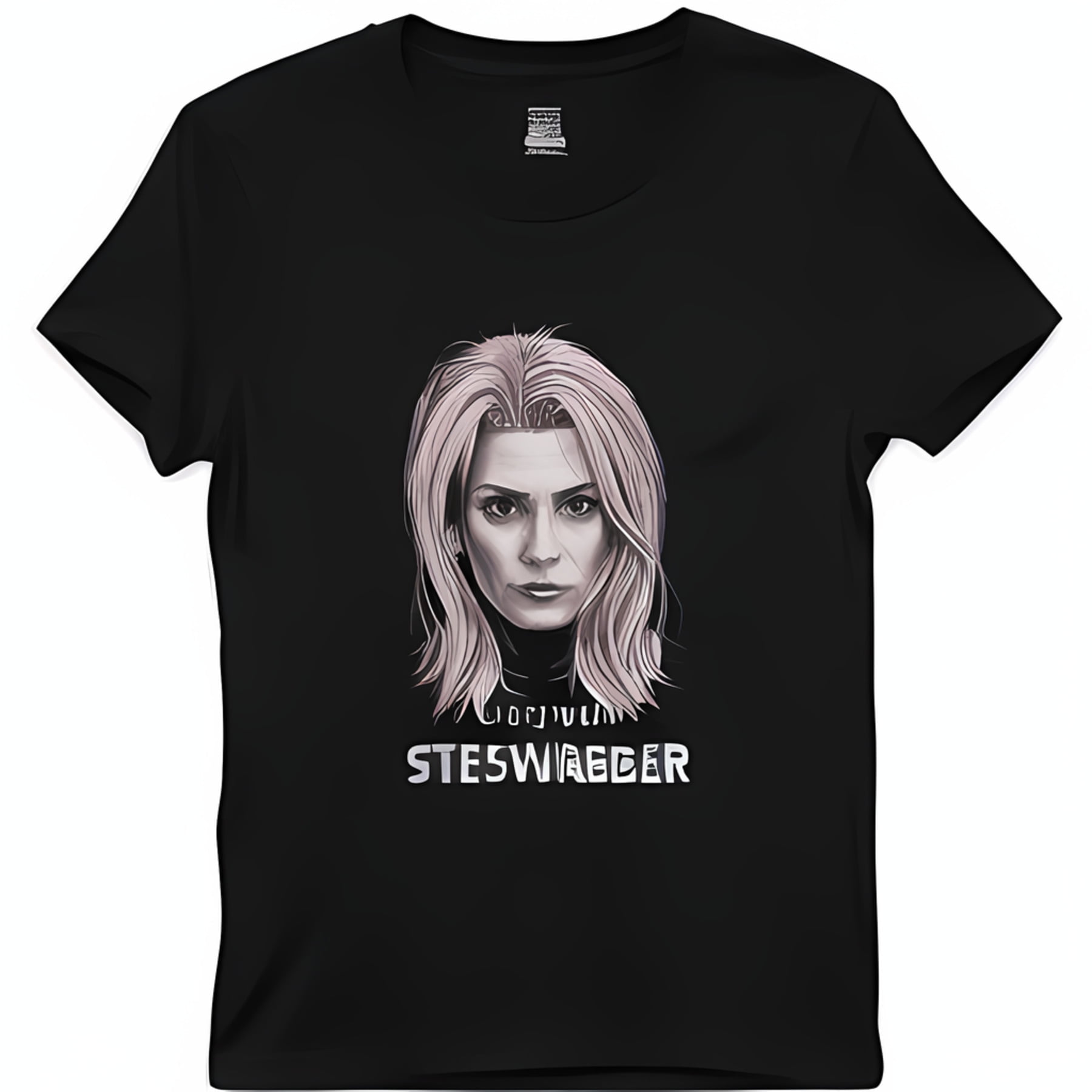 Norma Retro Synthwave Art T-Shirt Short Dark Red Hair Beauty in ...