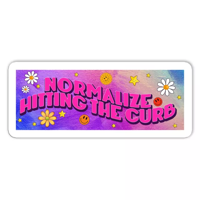 Normailize Hitting The Curb Sticker Ladies Driver Sticker Phone Decal ...