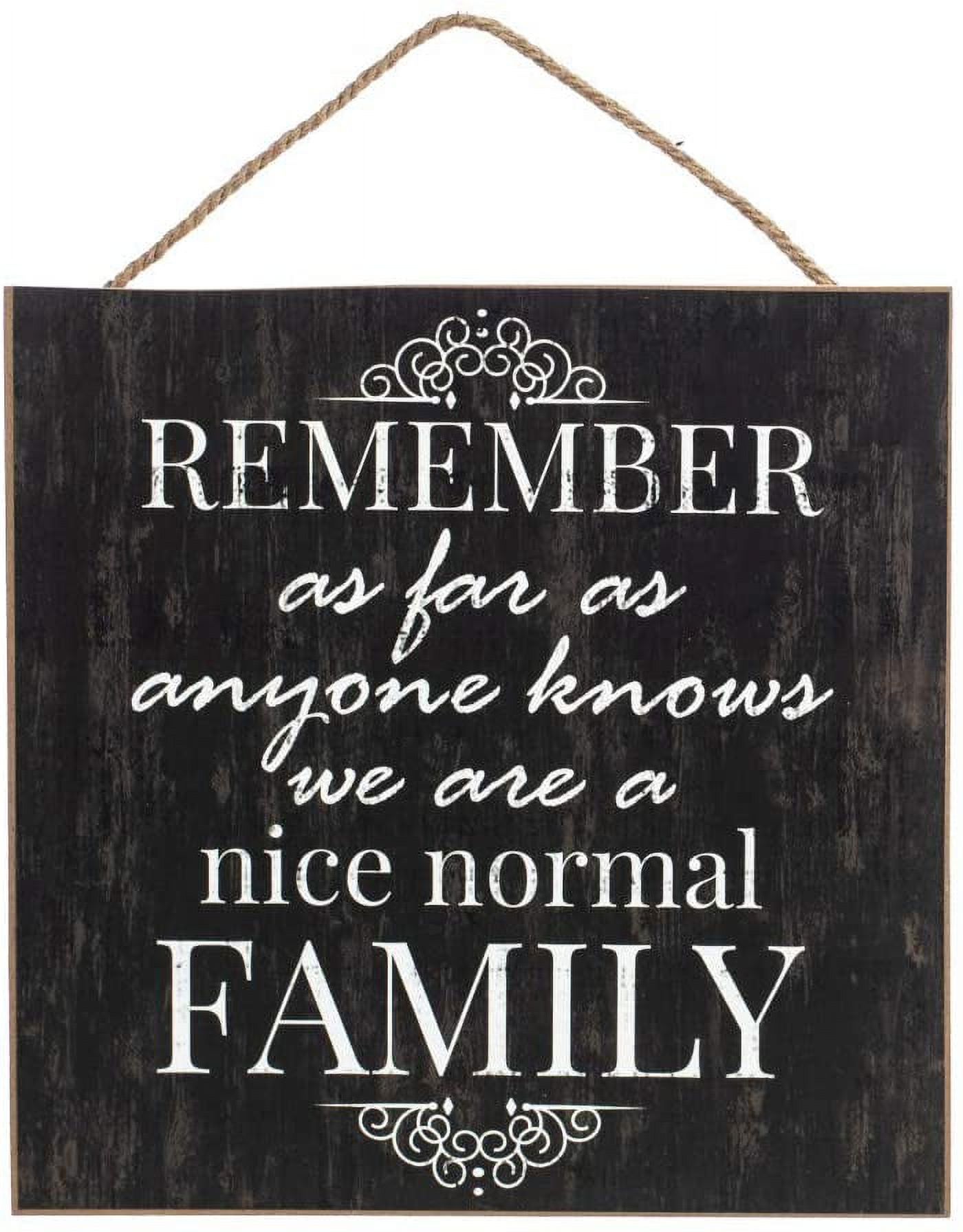 Normal Family Home Decor Sign - 10" x 10", Funny Wooden Kitchen Decor ...
