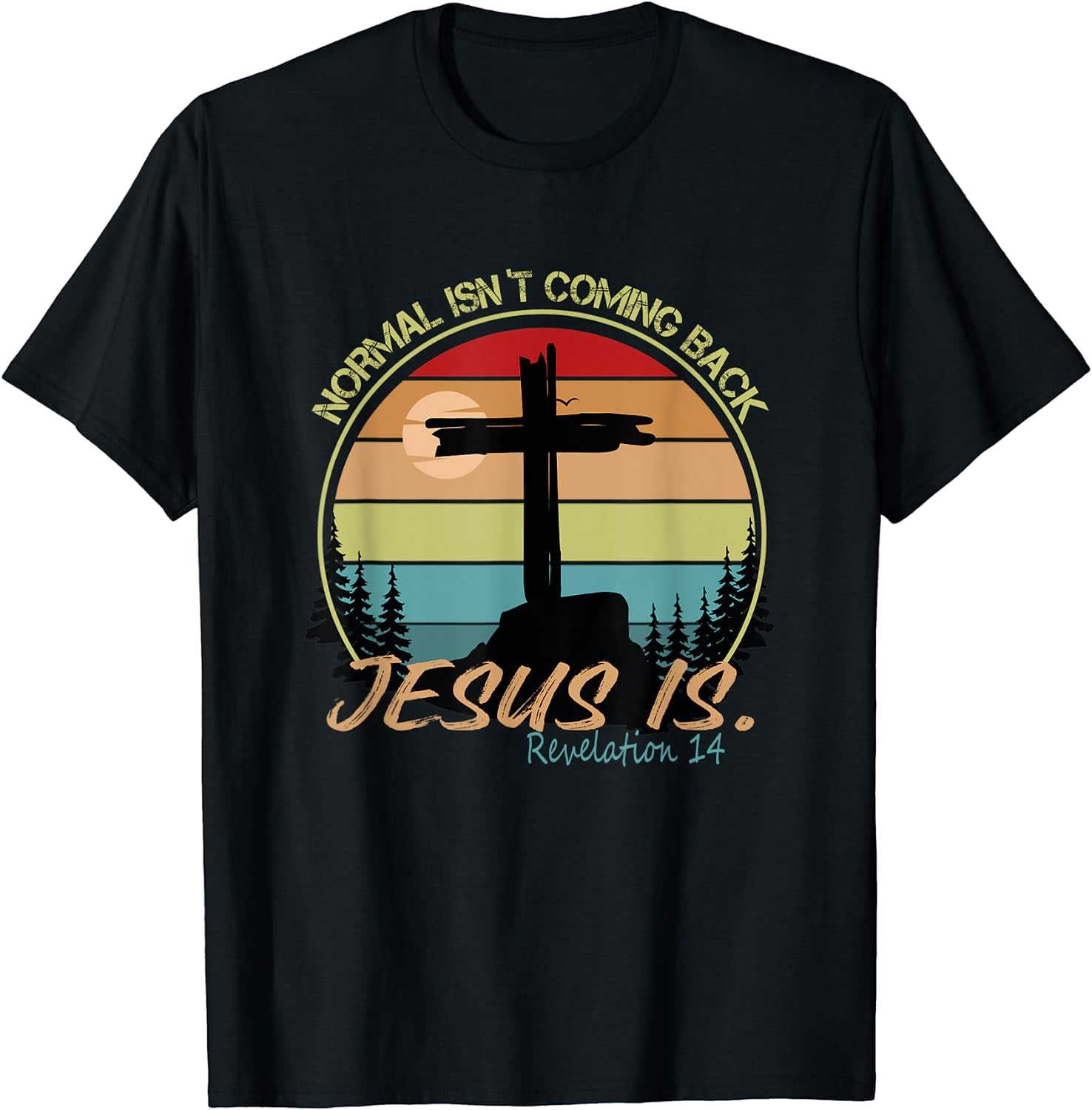 Normal Isn't Coming Back Jesus Is Retro Vintage T-Shirt - Walmart.com