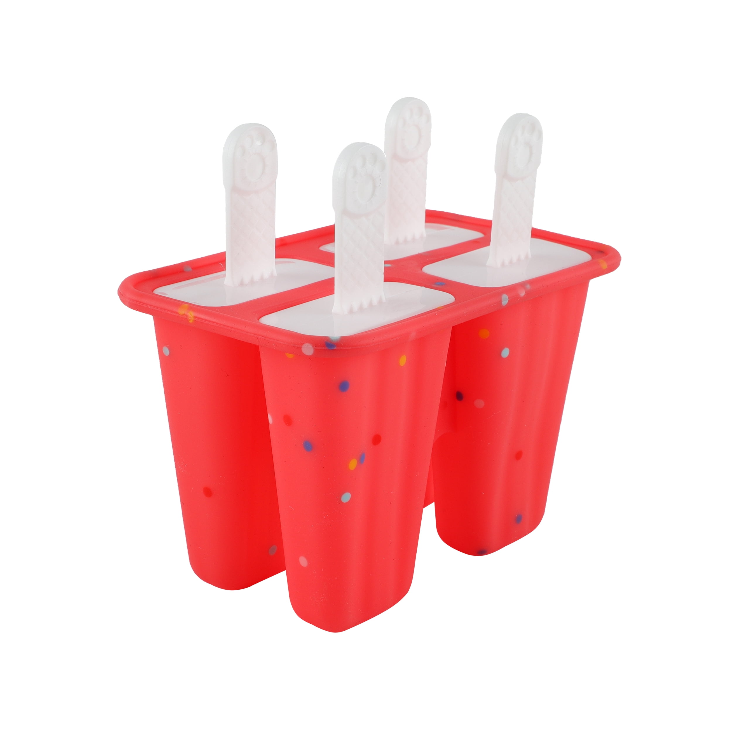 Normal Rectangle Silicone Ice Pop Molds-4 Red - Walmart.com