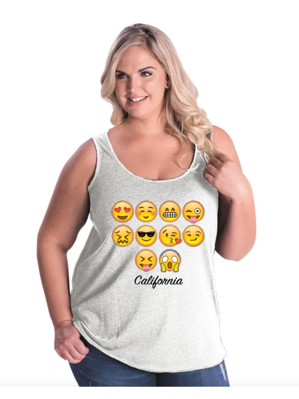 NIB - Women's Plus Size Tank Top - Emoji Entourage - Walmart.com
