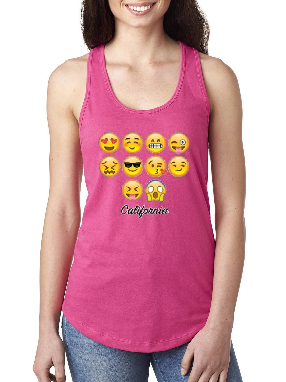 NIB - Women's Racerback Tank Top - Emoji Entourage - Walmart.com