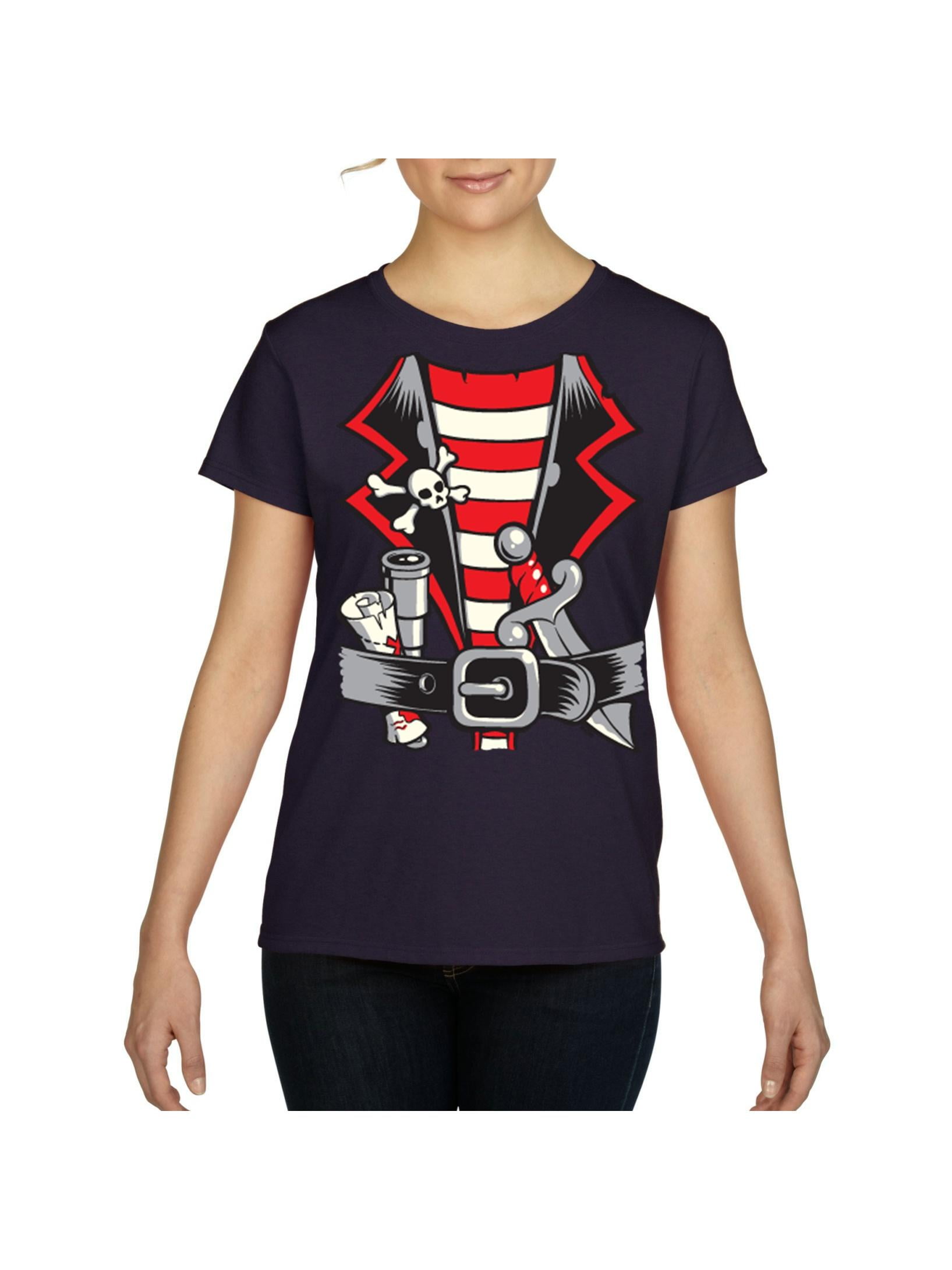 NIB - Women's T-Shirt Short Sleeve - Pirate Costume - Walmart.com