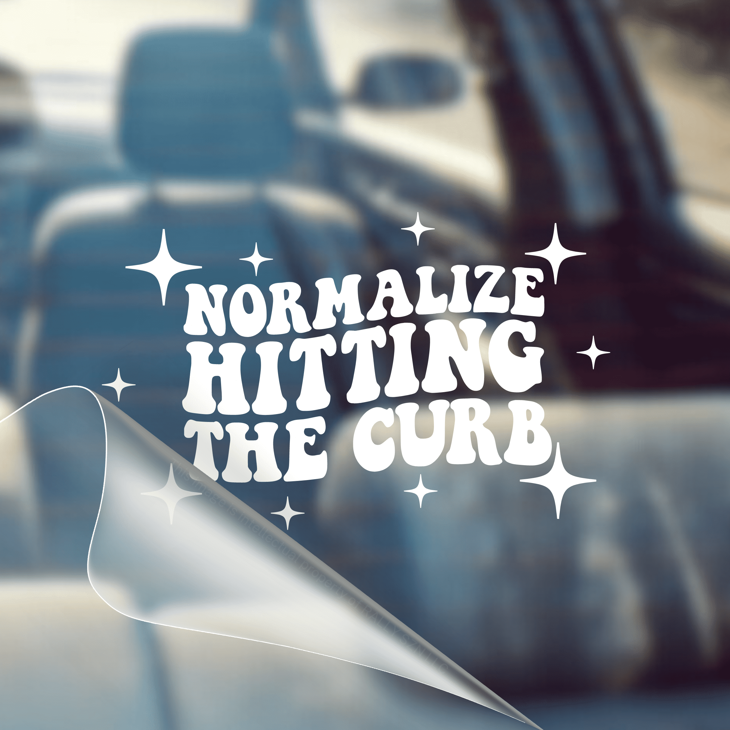 Normalize Hitting The Curb - Funny Car Vinyl Decal Bumper Sticker for ...