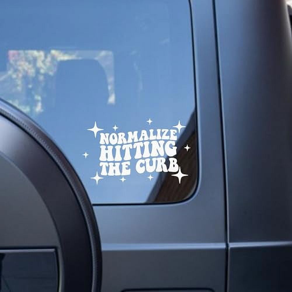 Normalize Hitting The Curb - Funny Car Vinyl Decal Bumper Sticker for ...