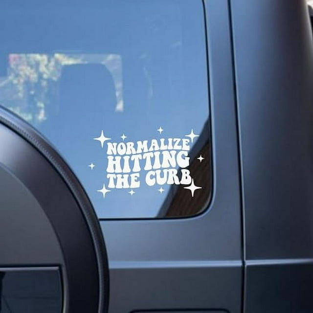 Normalize Hitting The Curb - Funny Car Vinyl Decal Bumper Sticker for ...