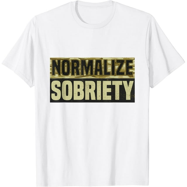 Normalize Sobriety 12 AA Living for Recovering Addict Sober T-Shirt ...
