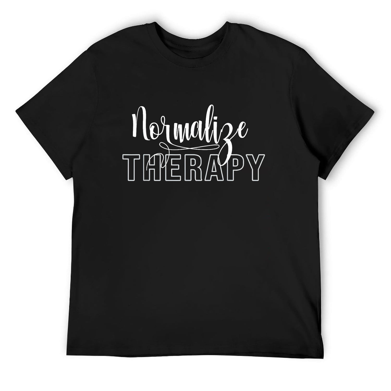 Normalize Therapy StateMent Support Mental Health Matters T-Shirt Black Large - Walmart.com