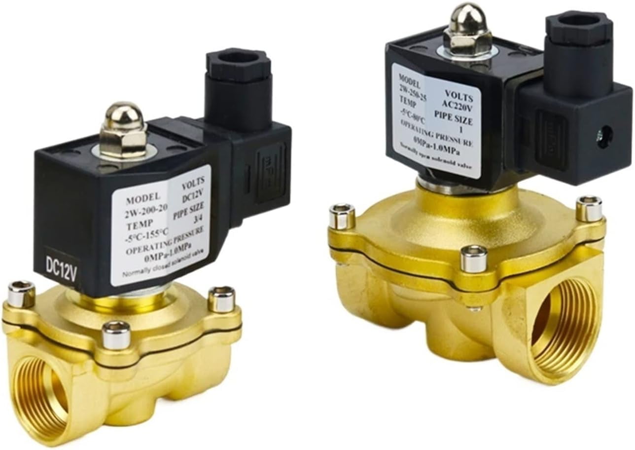 Normally Close Brass Electric Solenoid Valve With NBR/FKM Seal DN15 DN20 DN25 12V/24V/220V 1Pcs ...
