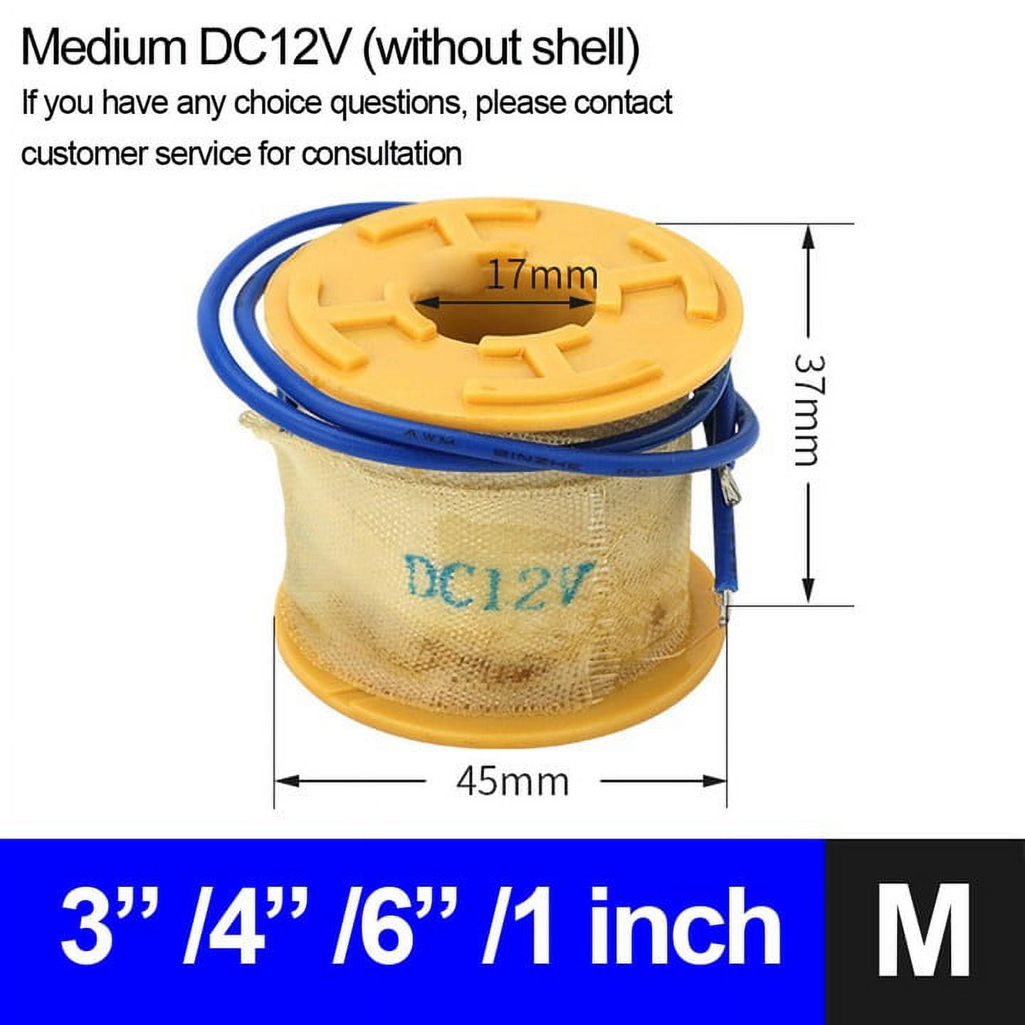 Normally Closed Solenoid Valve Coil Dn06/08/10/15/20/25 1/4"3/8" 12V 220V 24V M [Dc12V ...