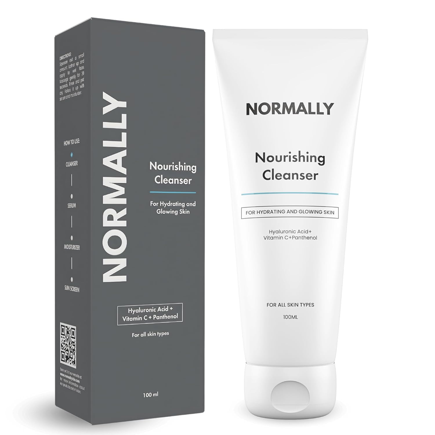 Normally Face Wash With Hyaluronic AcidVitamin C Panthenol Gentle Face ...