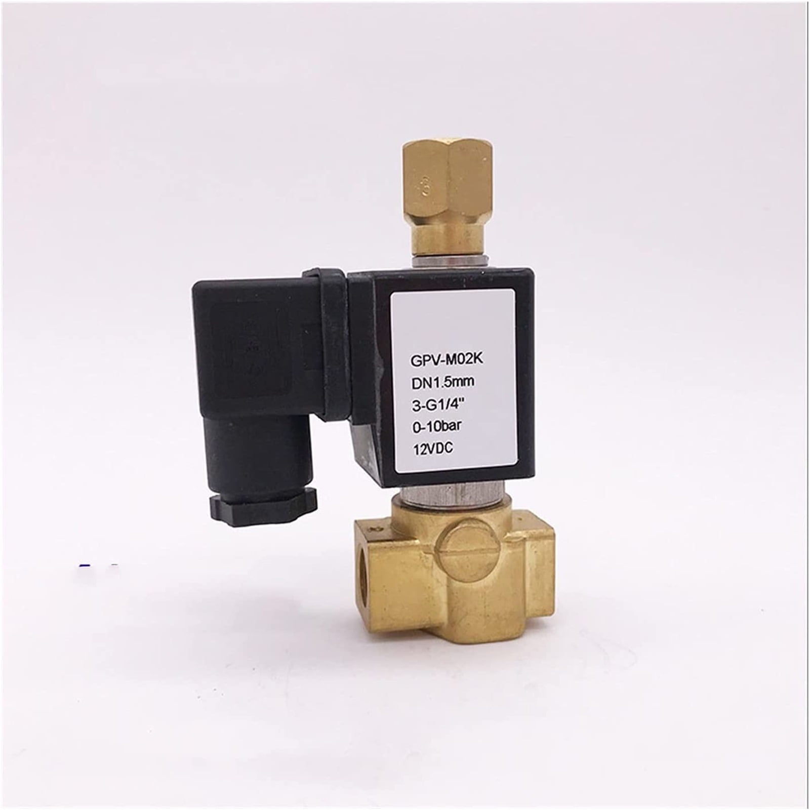 Normally Open Brass Small Gas Solenoid Electric 3ways Valve 1/4inch ...