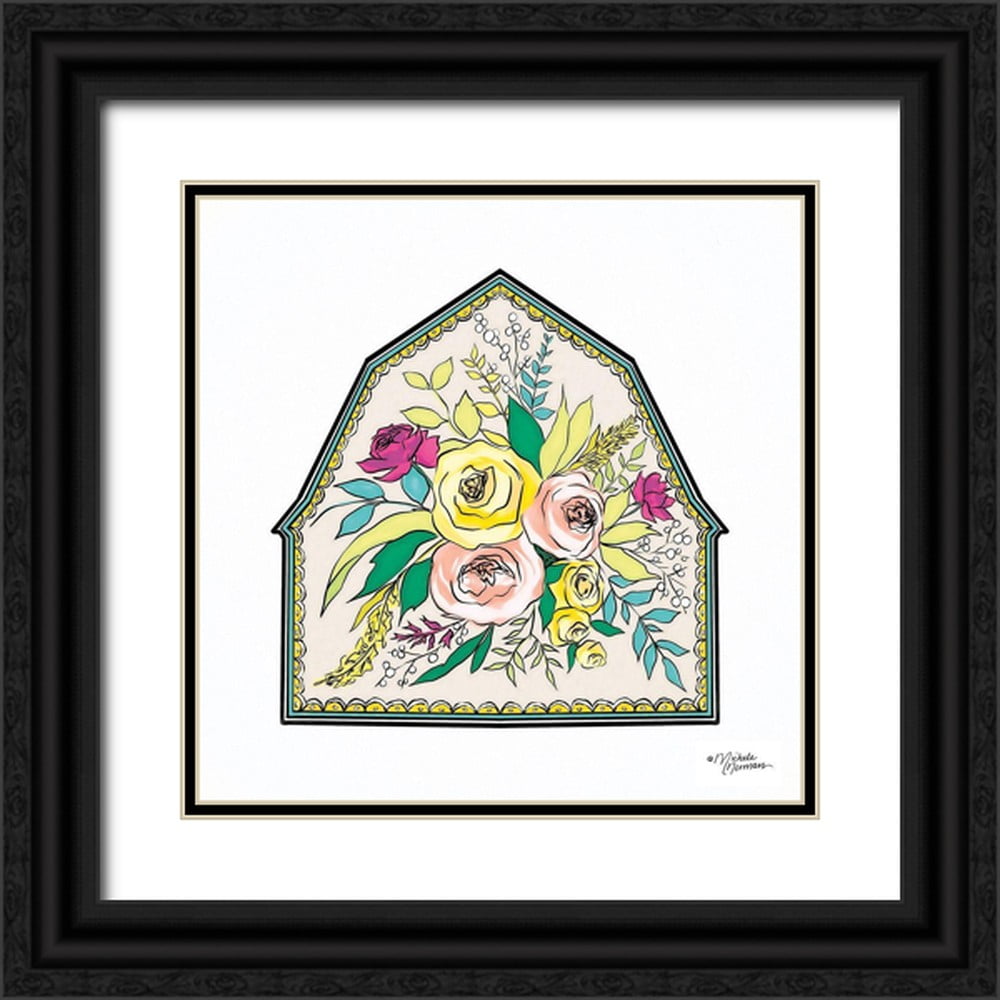 Norman, Michele 12x12 Black Ornate Wood Framed with Double Matting ...