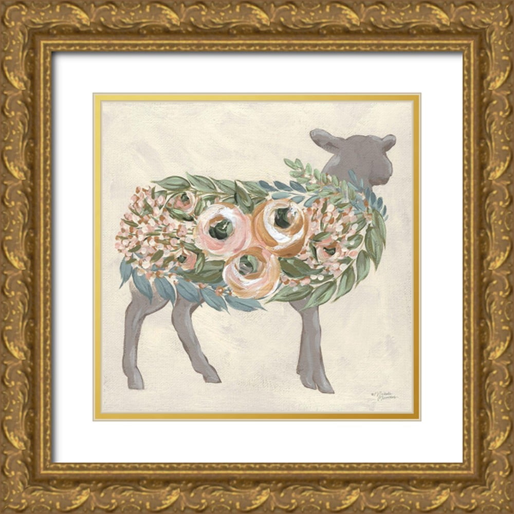 Norman, Michele 20x20 Gold Ornate Wood Framed with Double Matting ...