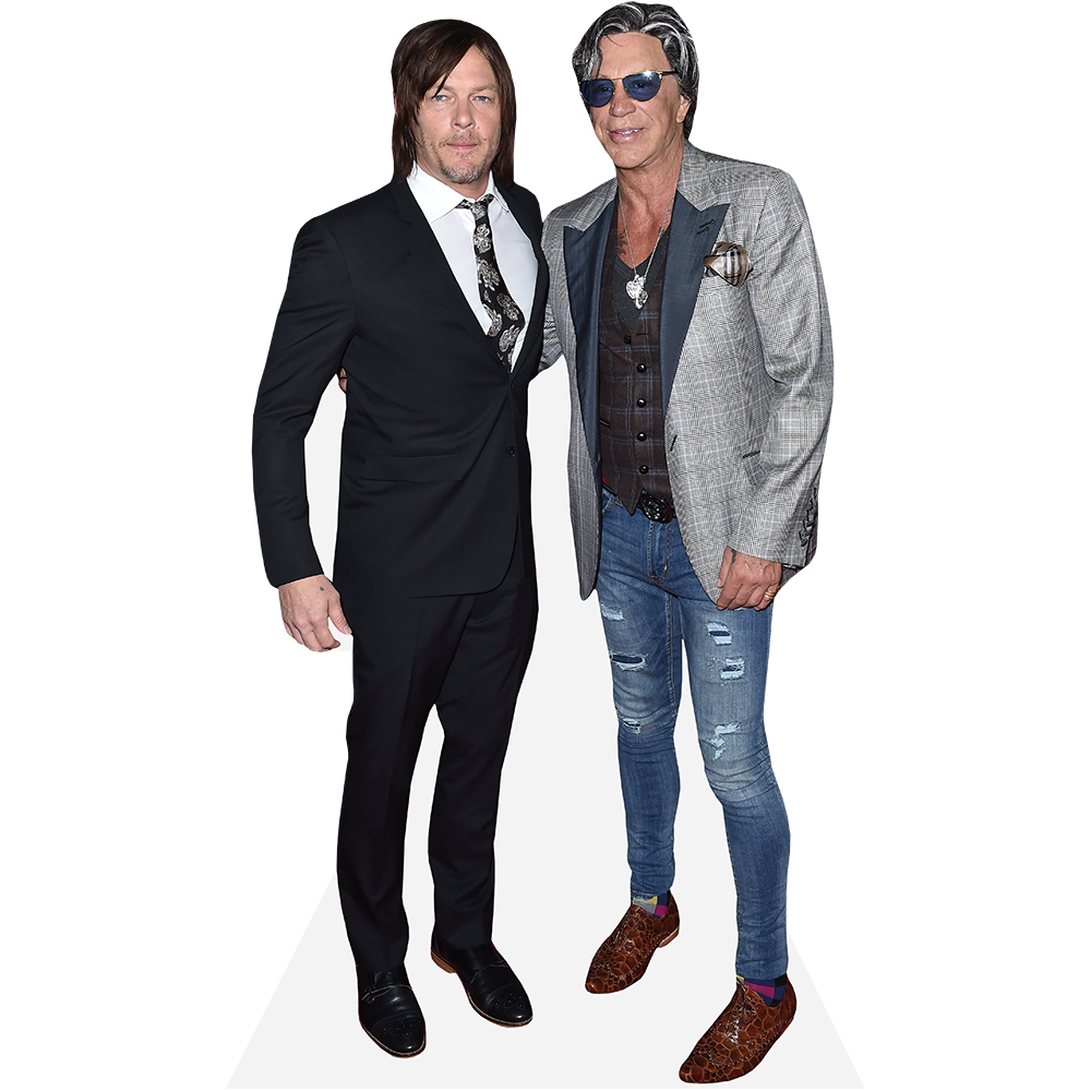 Norman Reedus And Mickey Rourke (Duo 1) Mini Celebrity Cutout Standee ...