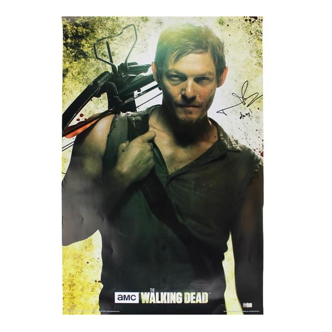 Norman Reedus Signed The Walking Dead Unframed Poster with Crossbow ...