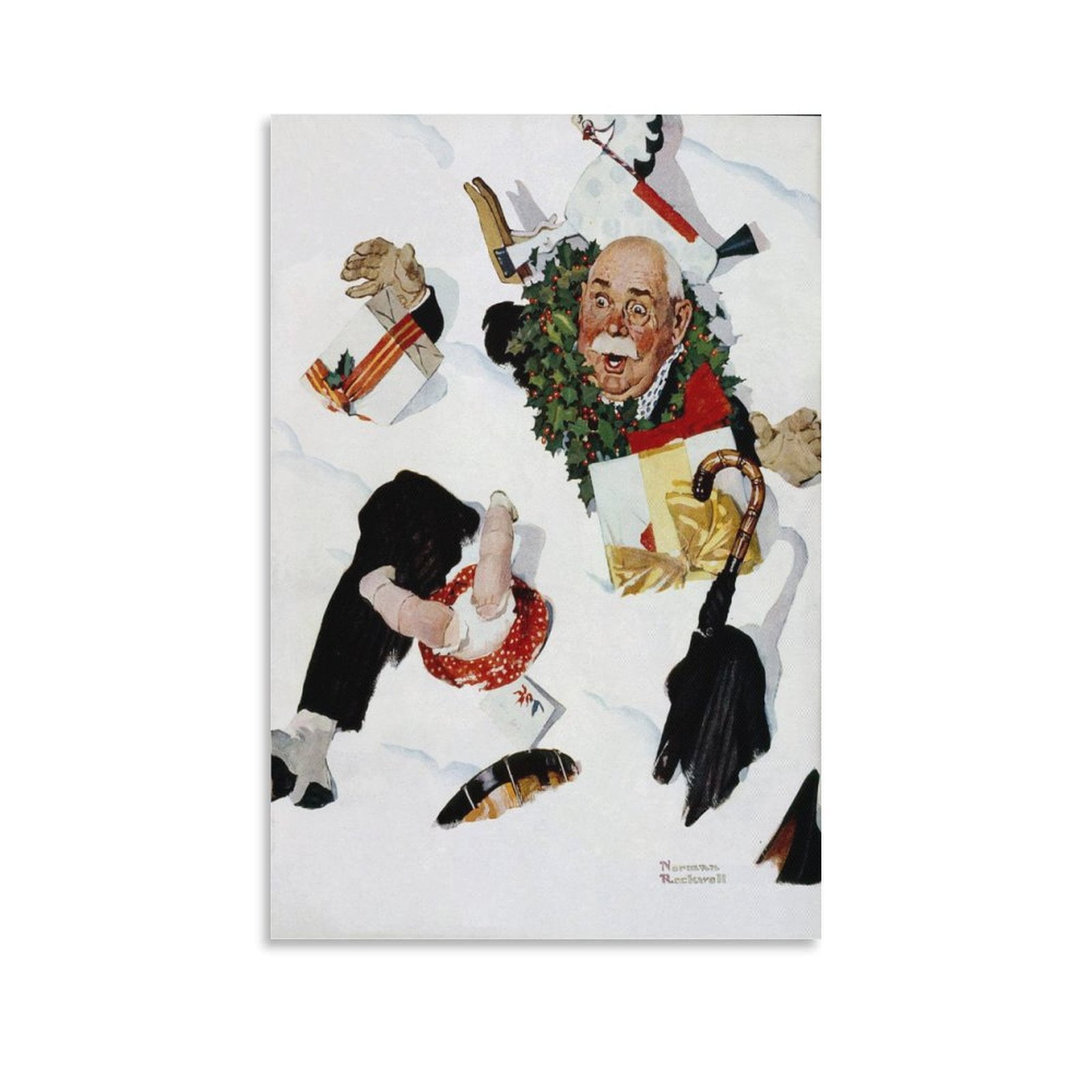 Norman Rockwell Christmas Prints Painting (18) Room Aesthetic Poster ...