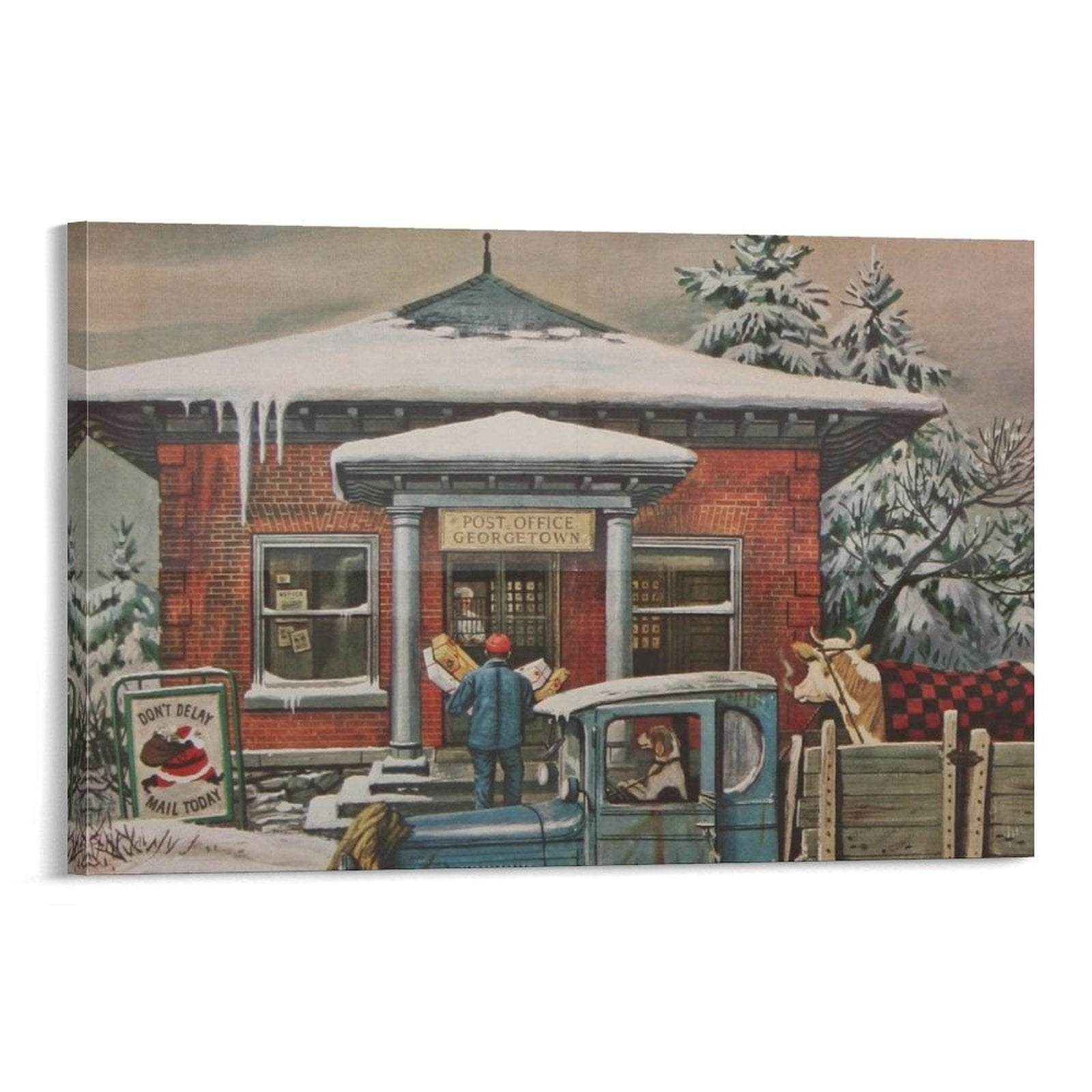Norman Rockwell Christmas Prints Painting (23) Gifts Canvas Painting ...