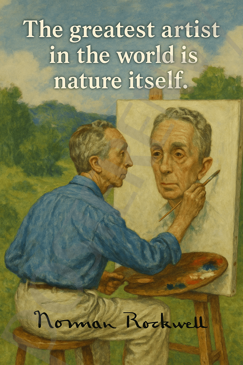 Norman Rockwell Famous Quote Poster – "Nature Itself Is the Greatest ...