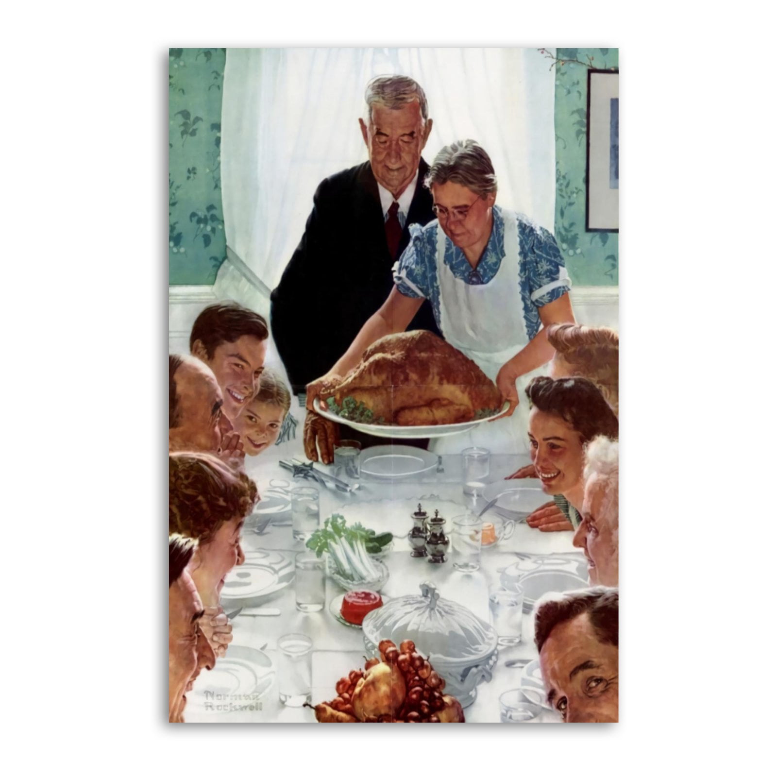 Norman Rockwell Paintings Thanksgiving Room Aesthetic Poster Print Art ...