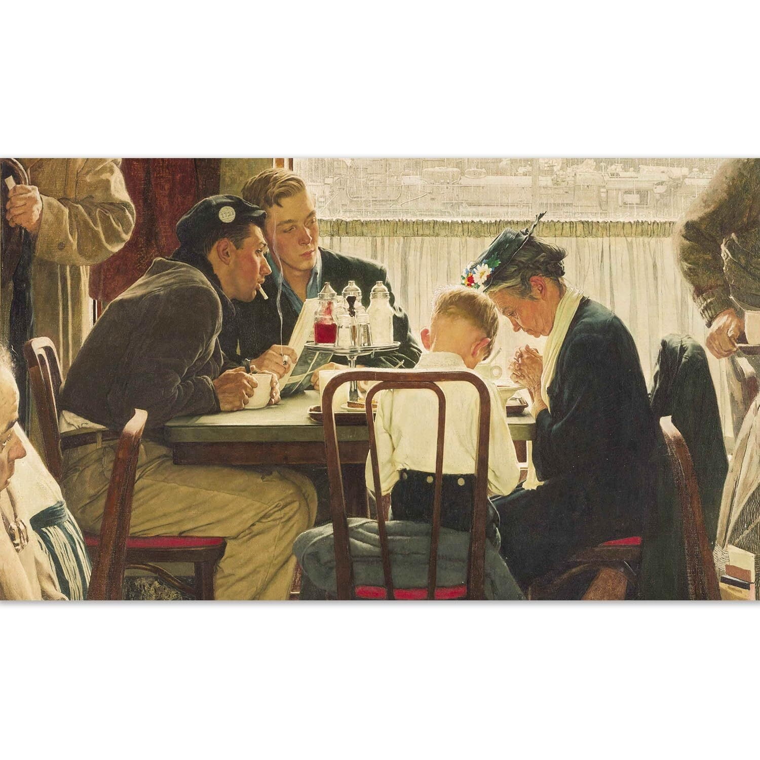 Norman Rockwell Posters The Grace Of the Square Clock Wall Art Retro ...