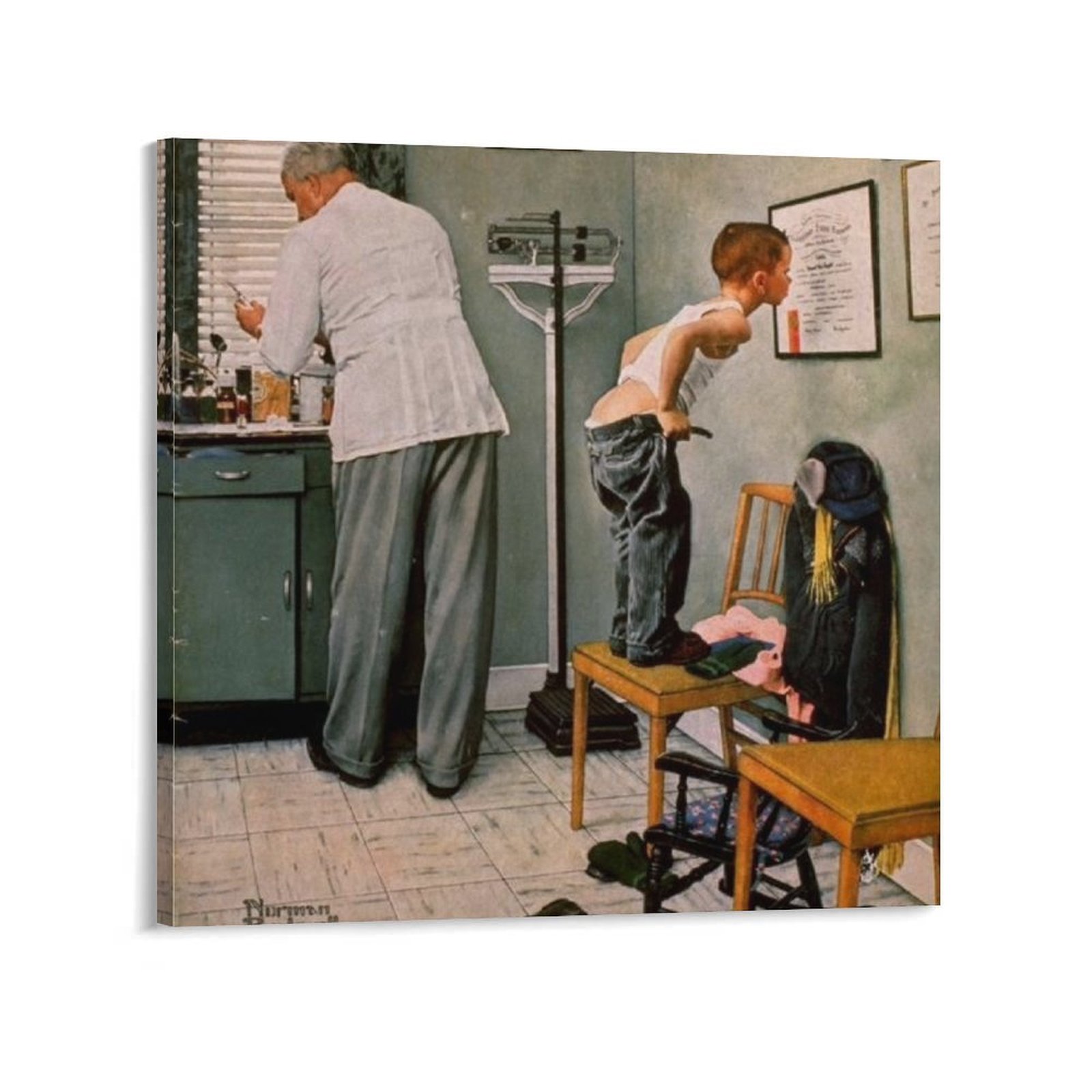 Norman Rockwell Print Painting Art Illustration (23) Gifts Canvas ...