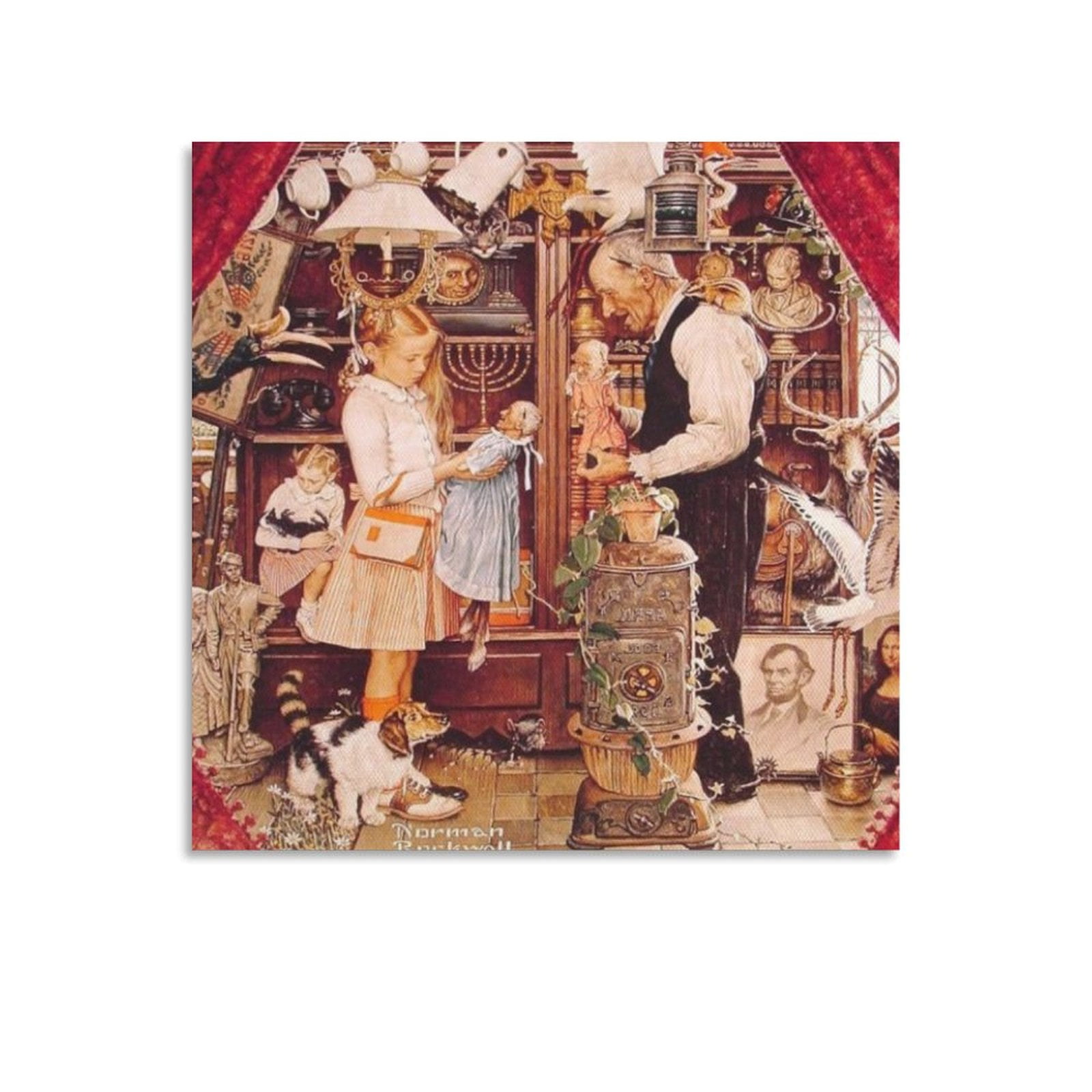 Norman Rockwell Print Painting Art Illustration (3) Room Aesthetic ...