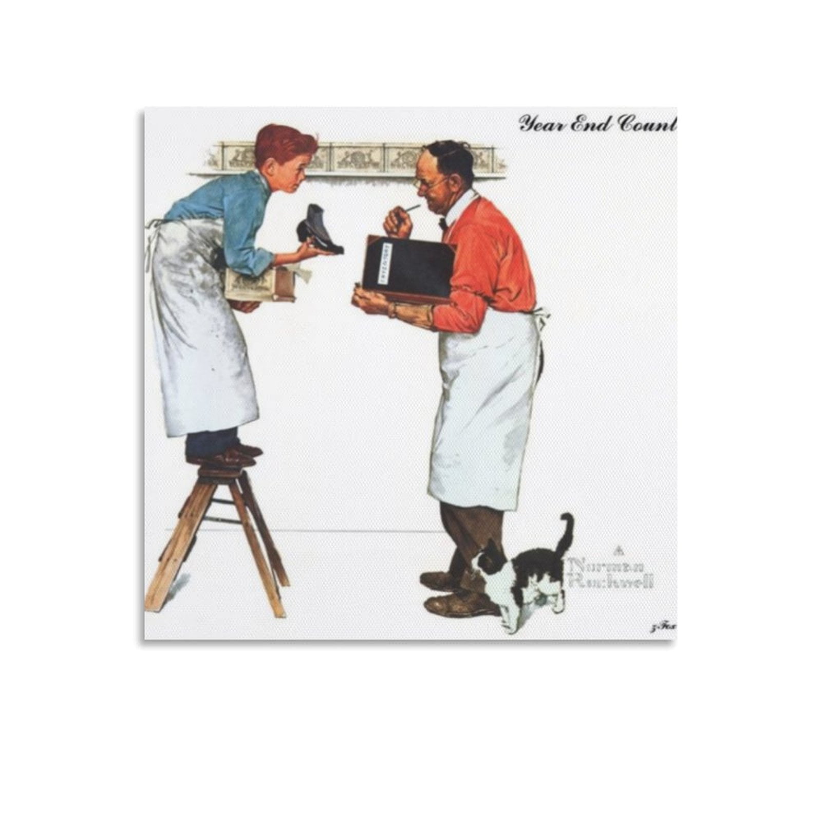 Norman Rockwell Print Painting Art Illustration (86) Canvas Wall Art ...