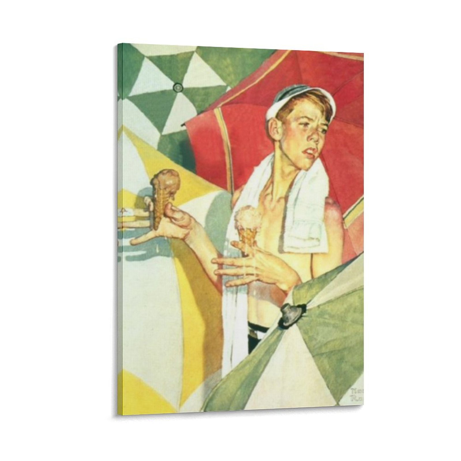 Norman Rockwell Print Paintings Illustration (36) Canvas Art Poster and ...