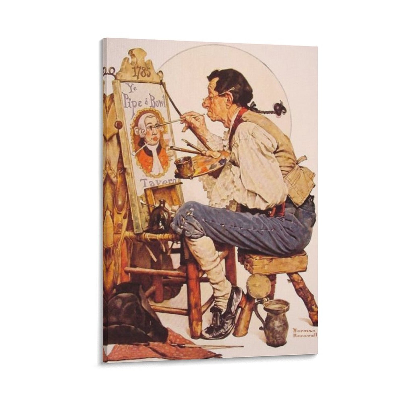 Norman Rockwell Print Paintings Illustration (47) Art Poster Canvas ...