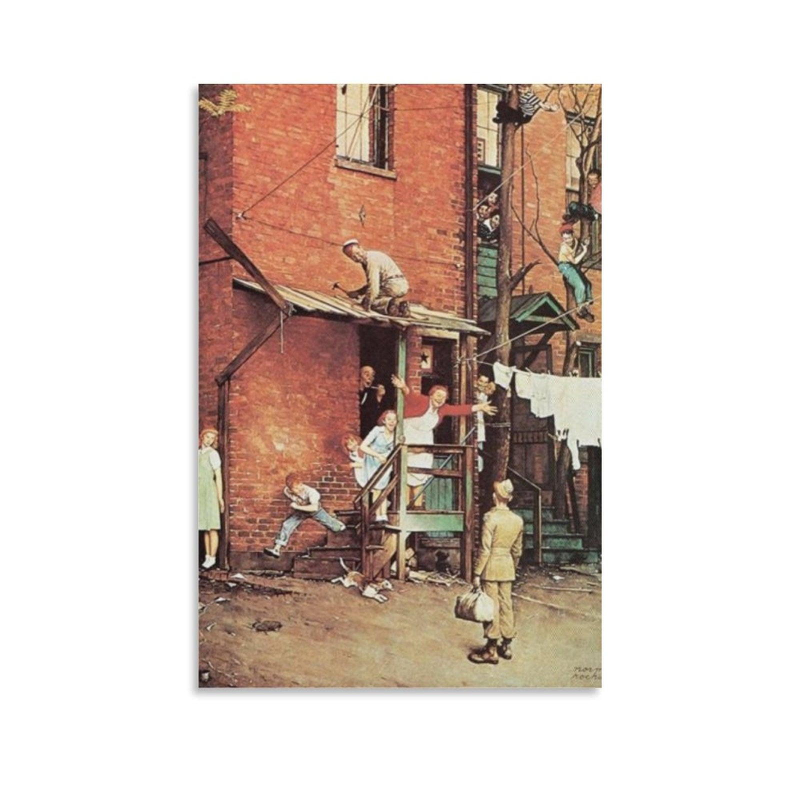 Norman Rockwell Print Paintings Illustration (69) Canvas Wall Art ...