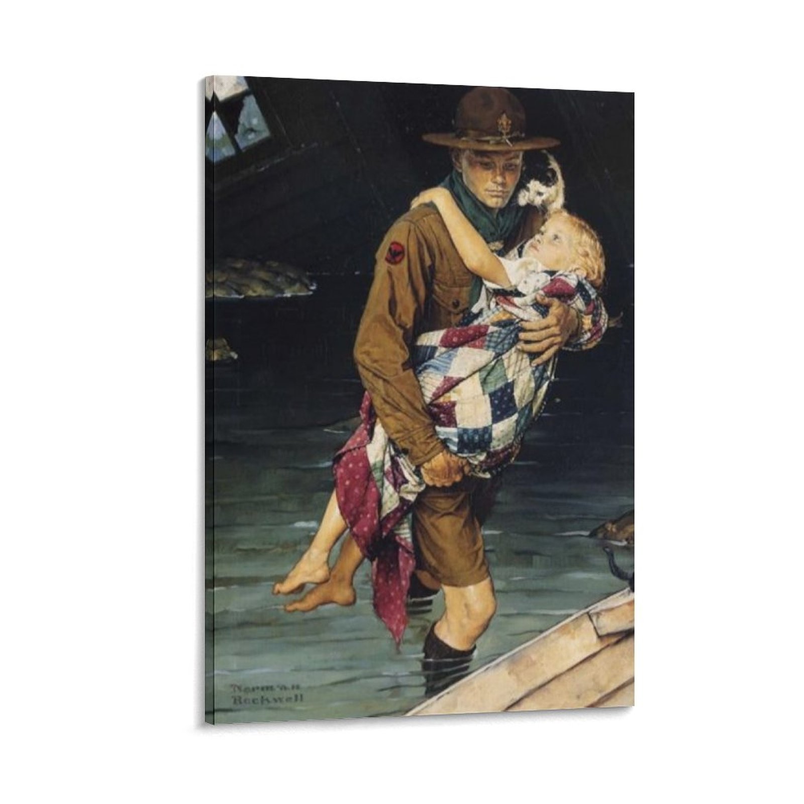 Norman Rockwell Print Paintings Illustration (84) Room Aesthetic Poster ...