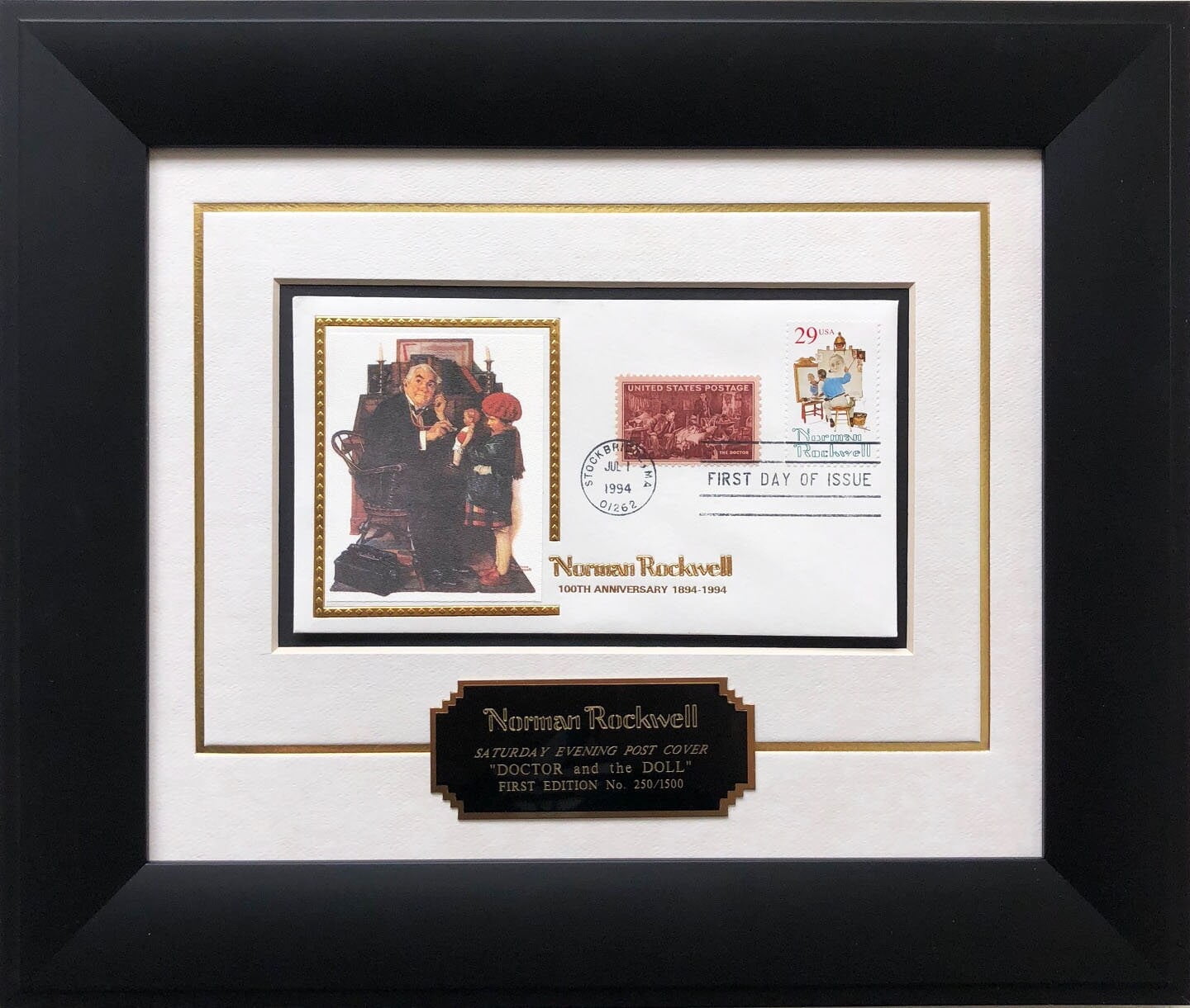 Norman Rockwell "Tribute to Babe Ruth" First Day Issue Stamp Baseball ...