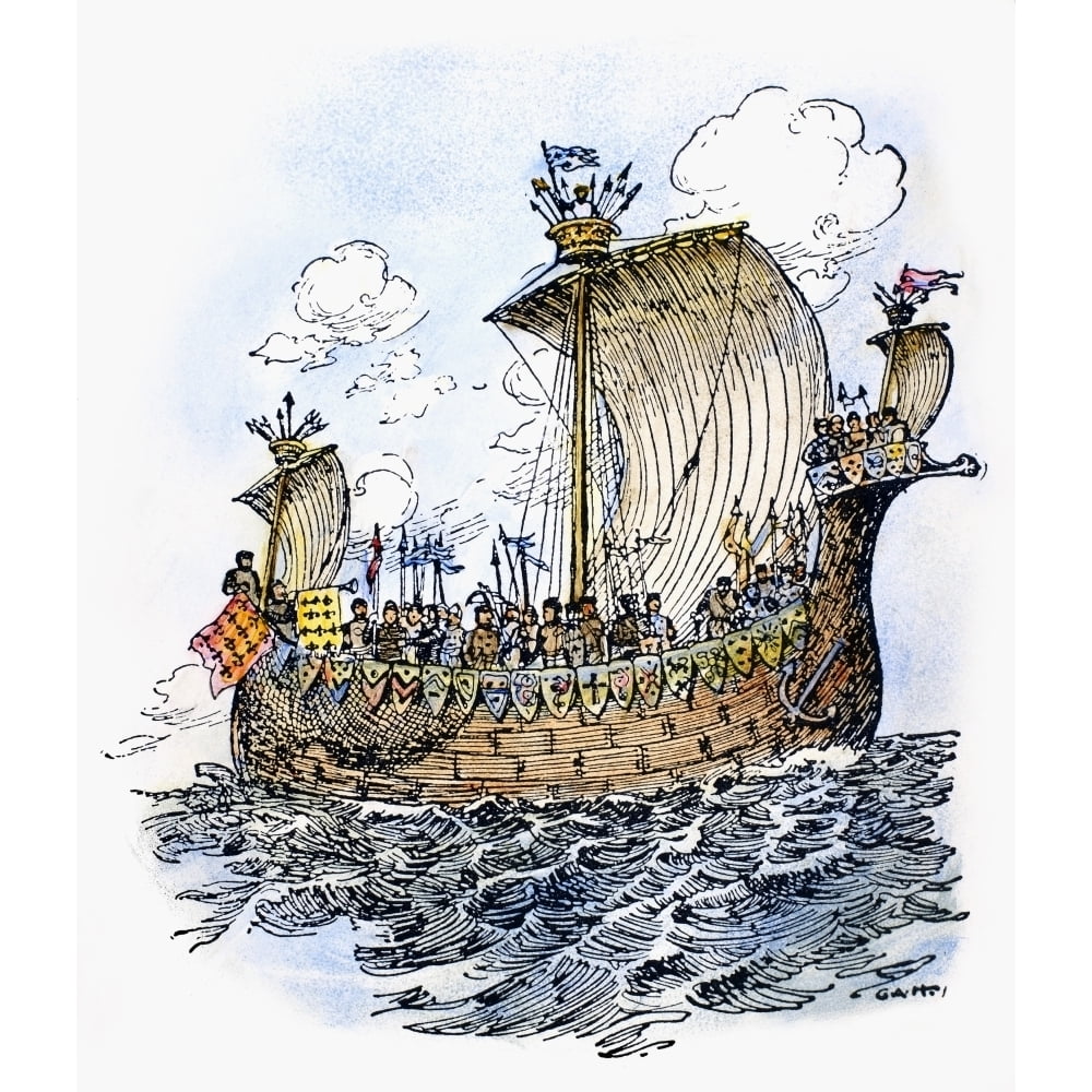 Norman Warship 1066. Nthe Ship In Which William The Conquerer Crossed ...