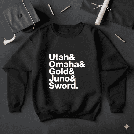 Normandy Beaches Tribute Utah Omaha Gold Juno Sword Historic Graphic ...