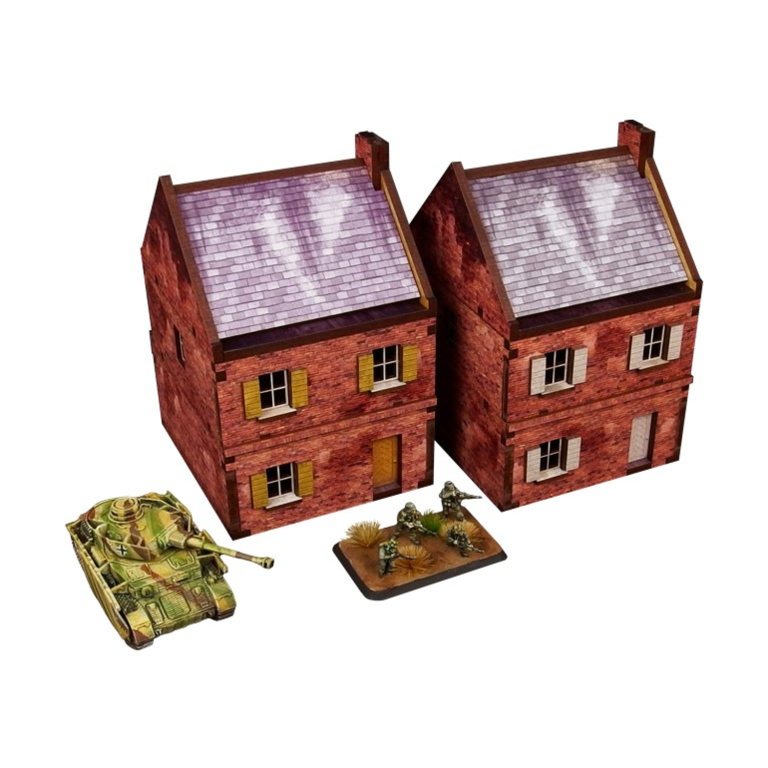 Micro Art Studio, Prepainted WWII Normandy Café Buildings, 15mm Scale ...
