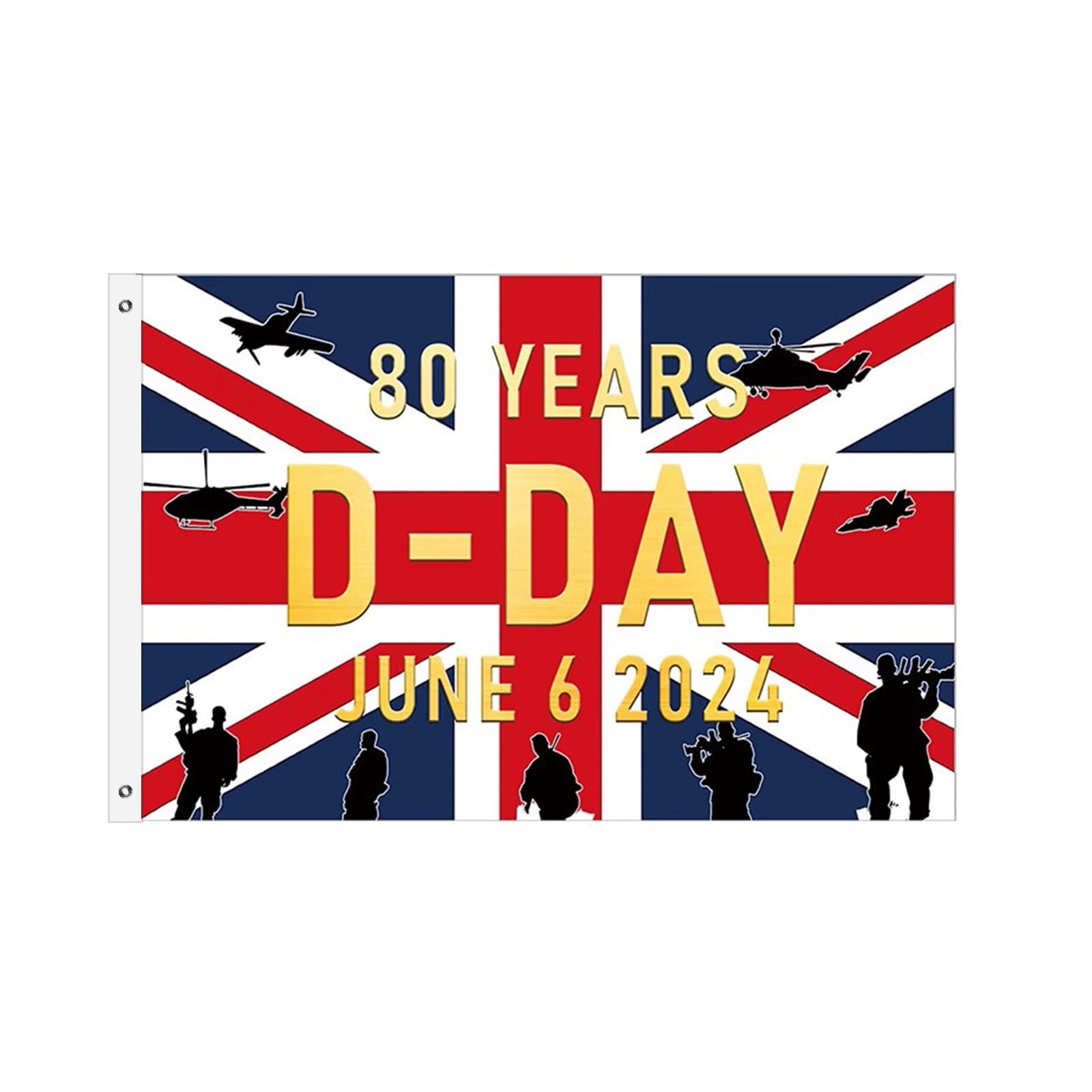 Normandy Landing 80th Anniversary Commemorative Flag, British Soldiers ...