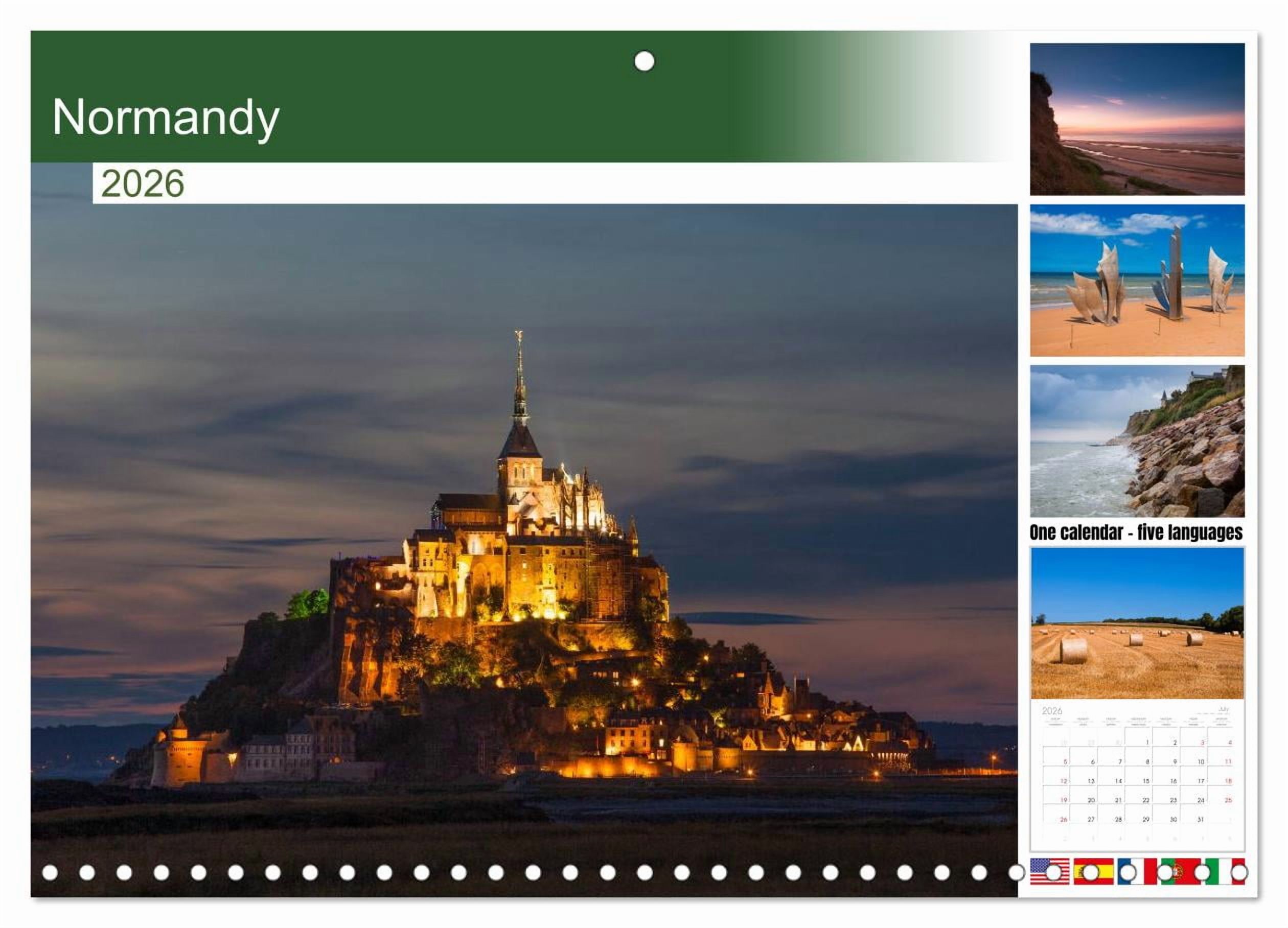 Normandy (Monthly Wall Calendar 2026 16.5 x 23.4 (open)), CALVENDO 14 ...