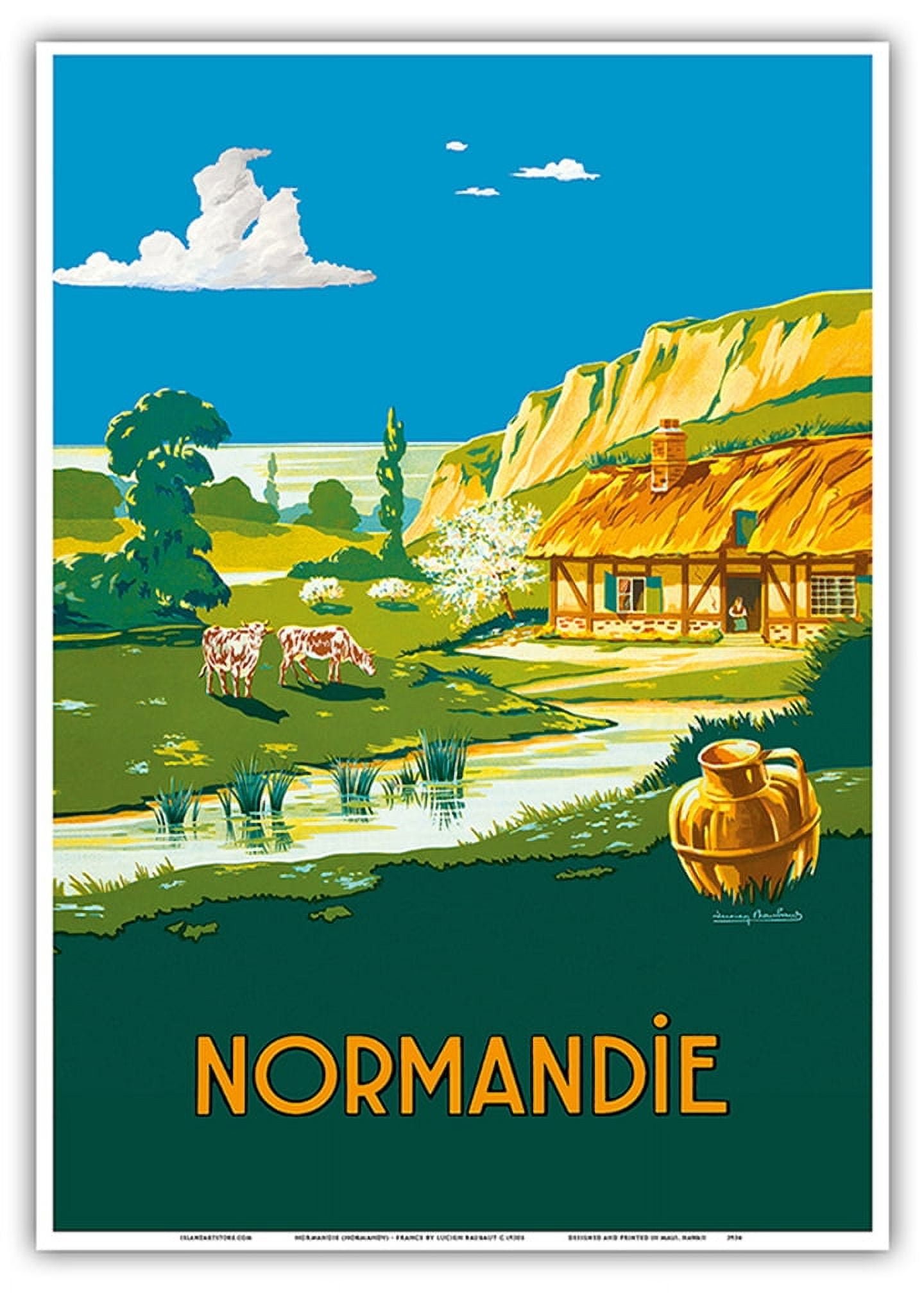 Normandy (Normandie) France - French State Railways - Vintage Railroad ...