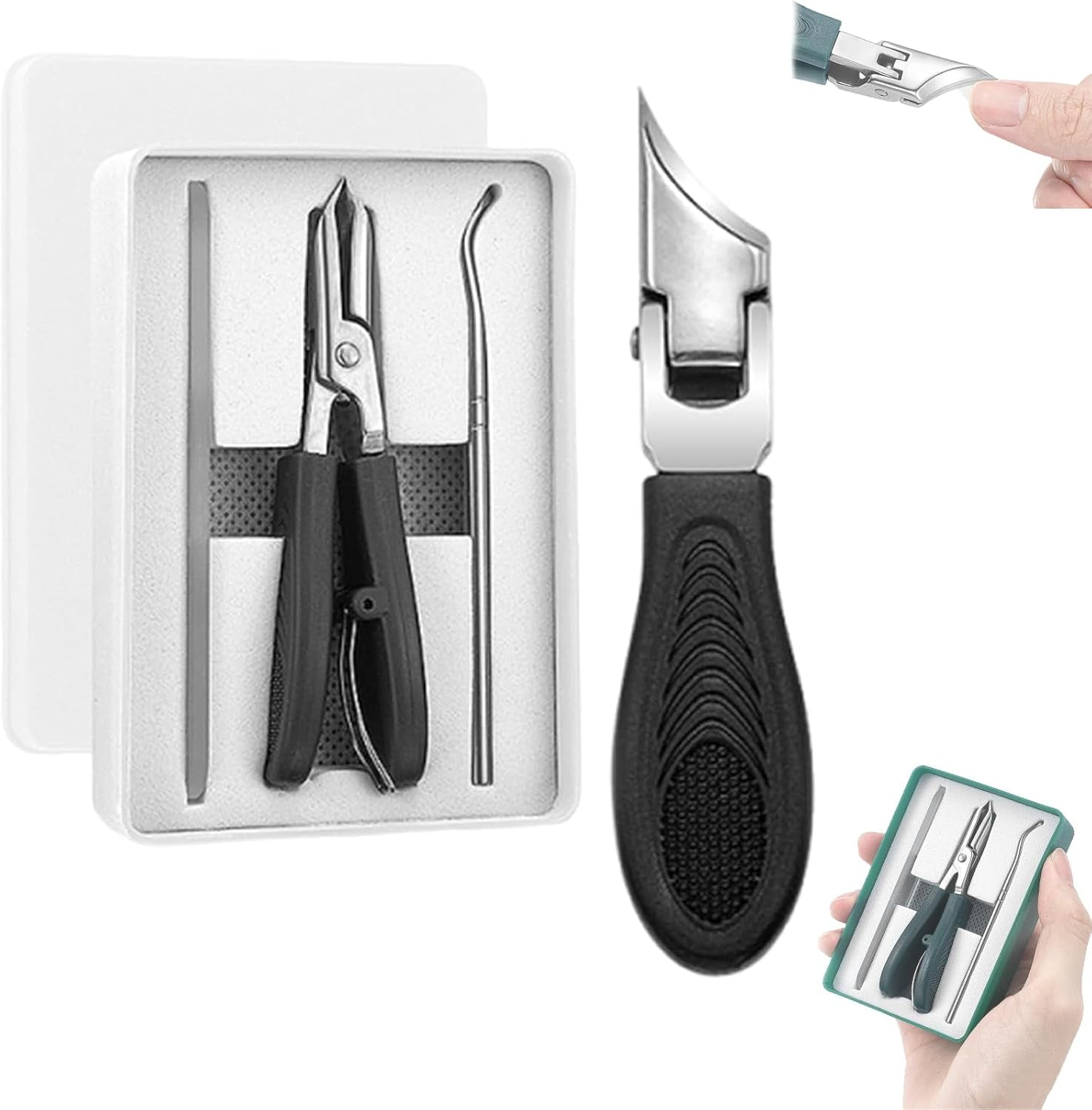 Normole 3 Sets Eagle Beak Nail Clippers, Eagle Beak Angled Nail ...