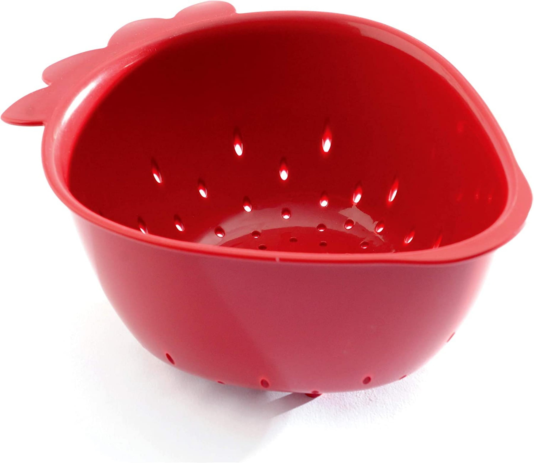 Norpro 1 Quart Mini Strawberry Colander, Red, Plastic Berry Strainer ...