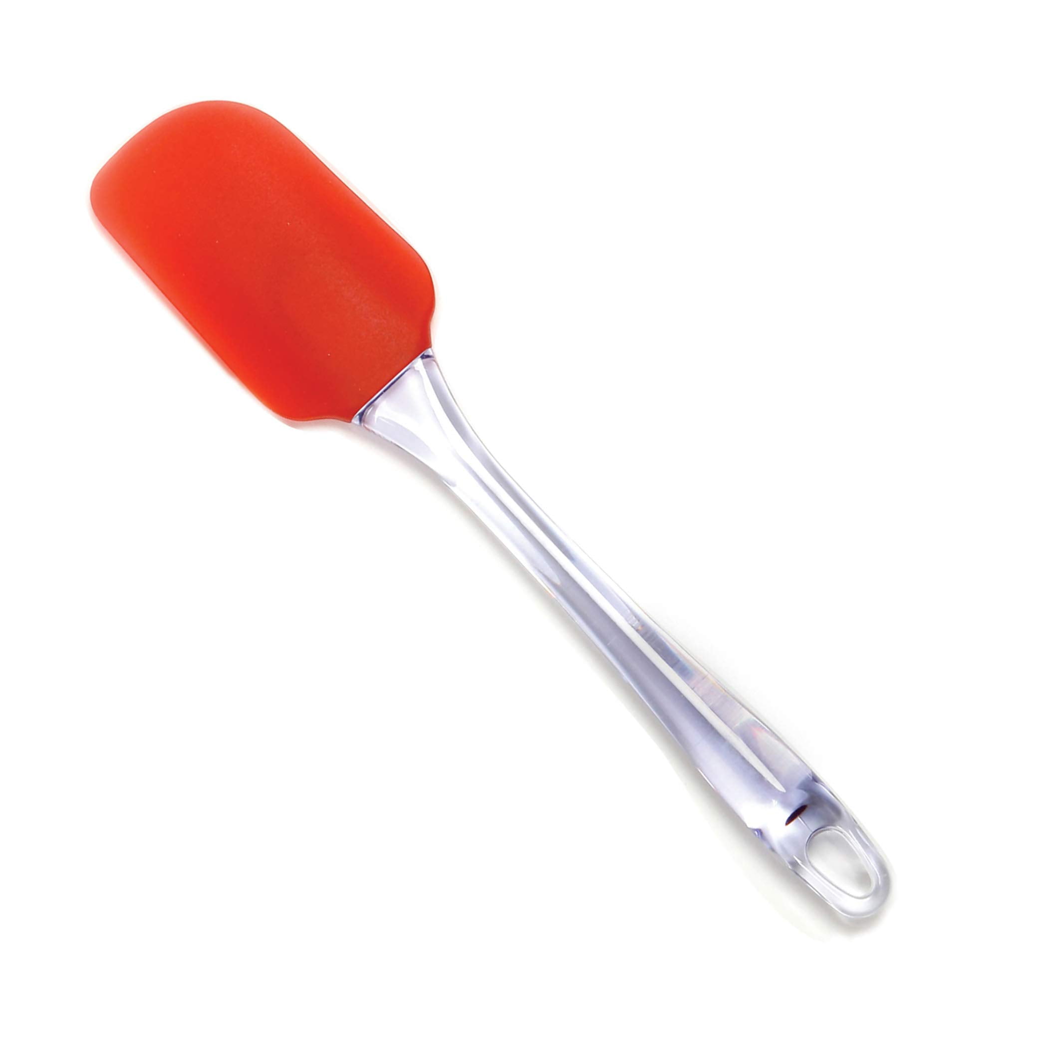 Norpro Medium High Heat Resistant Silicone Spatula w/ Clear Handle ...