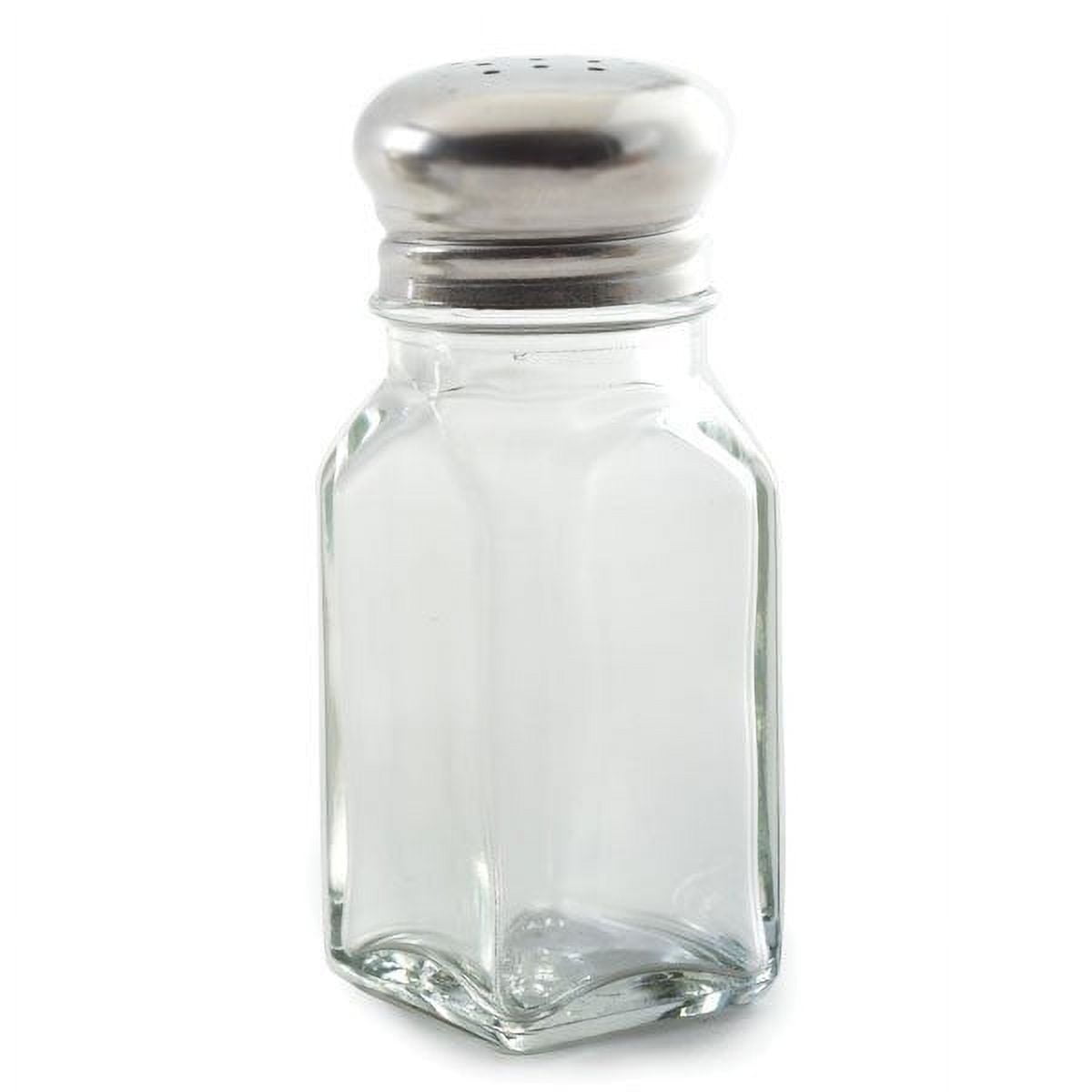 Norpro 3oz Classic Clear Glass Salt & Pepper Shaker with Stainless ...