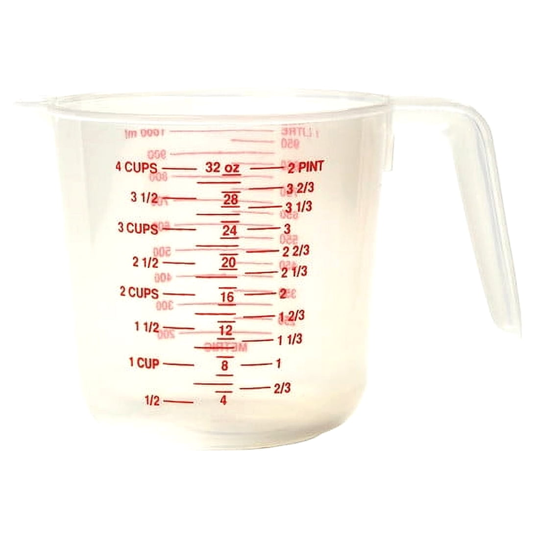 Norpro 4 Cup Plastic Measuring Cup for Kitchen, Ideal for Dry ...