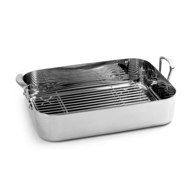 Norpro 651 Krona Stainless Steel 16.25 x 12.5 Roaster with Rack ...